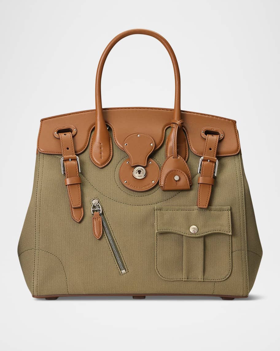 Ralph Lauren Collection Ricky 33 Medium Canvas Top-Handle Bag | Neiman ...