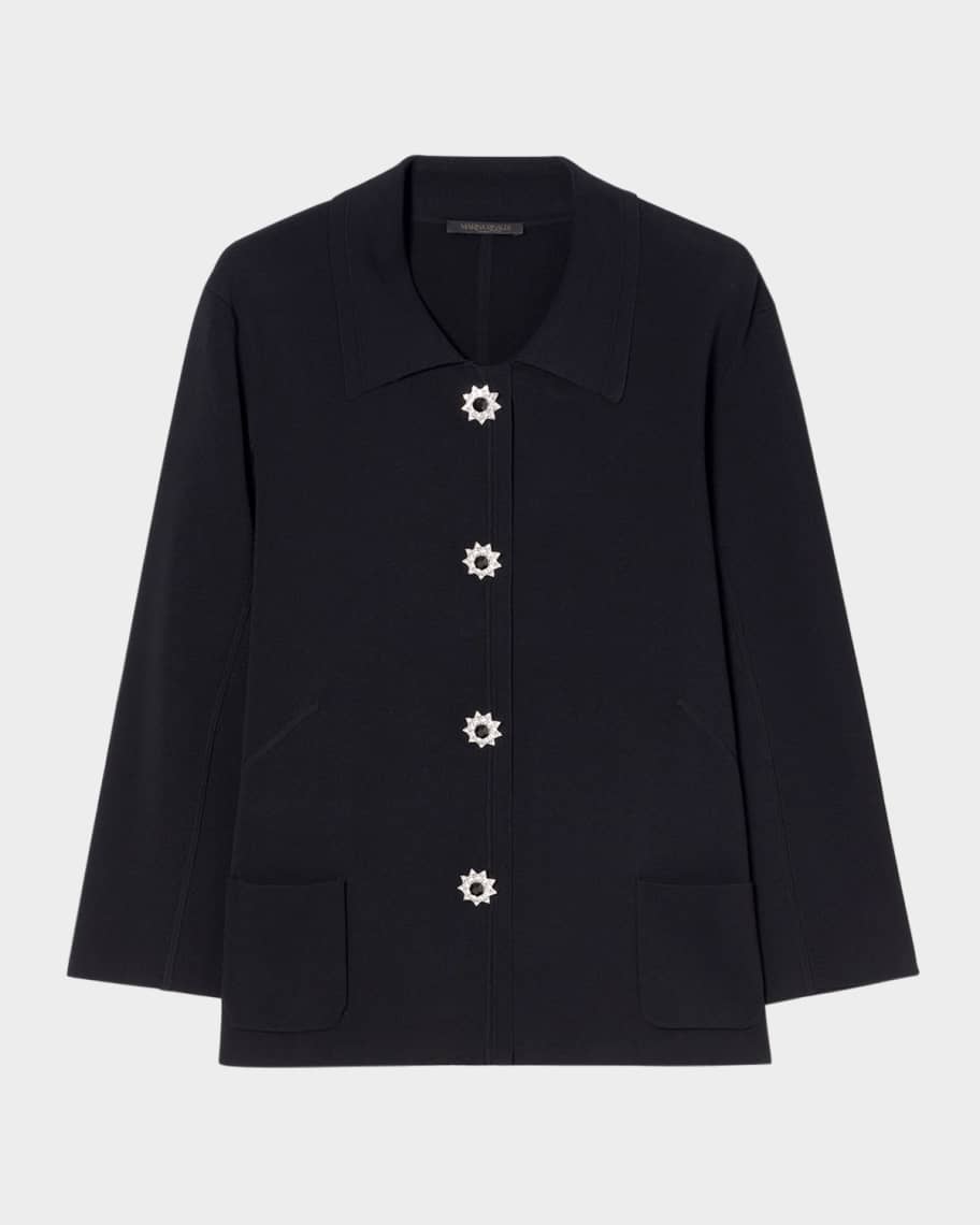 Marina Rinaldi Plus Size Comune Embellished Knit Jacket | Neiman Marcus