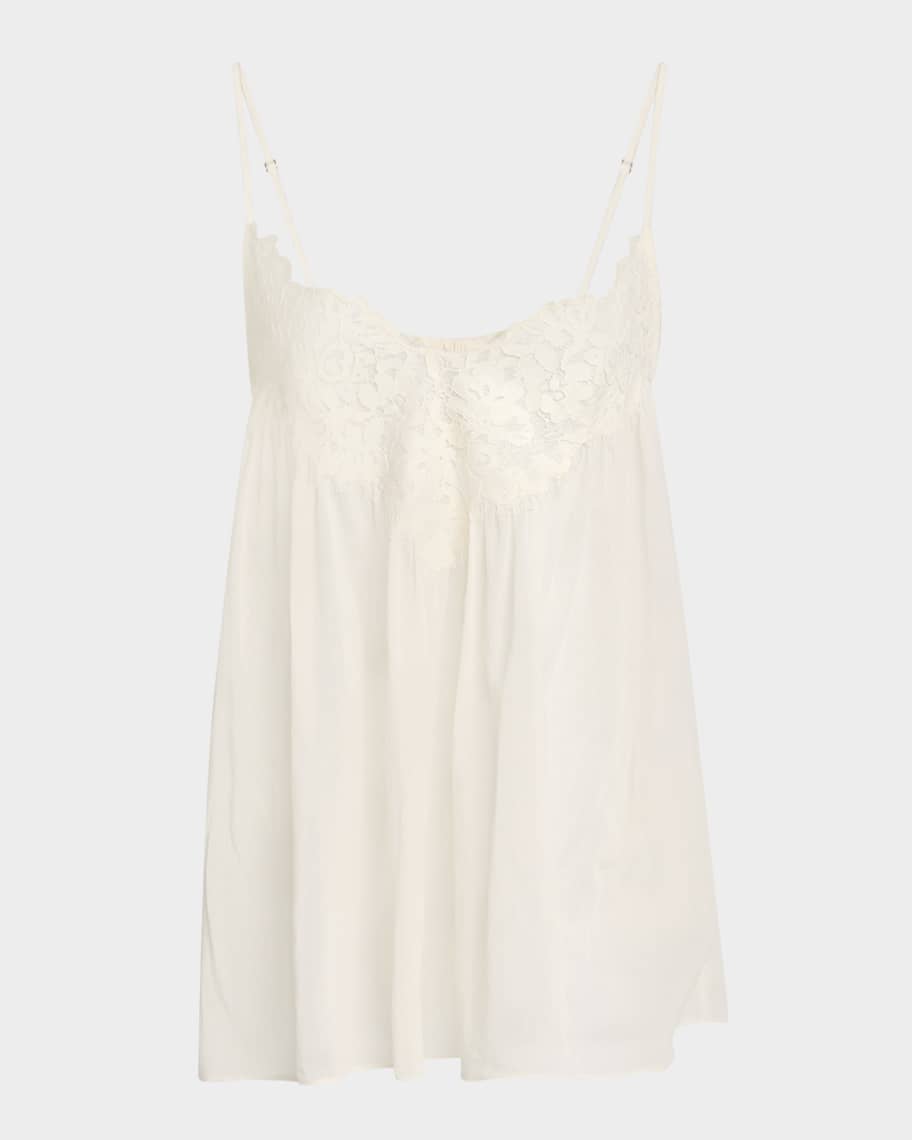 A.L.C. Macy Lace-Trim Top | Neiman Marcus