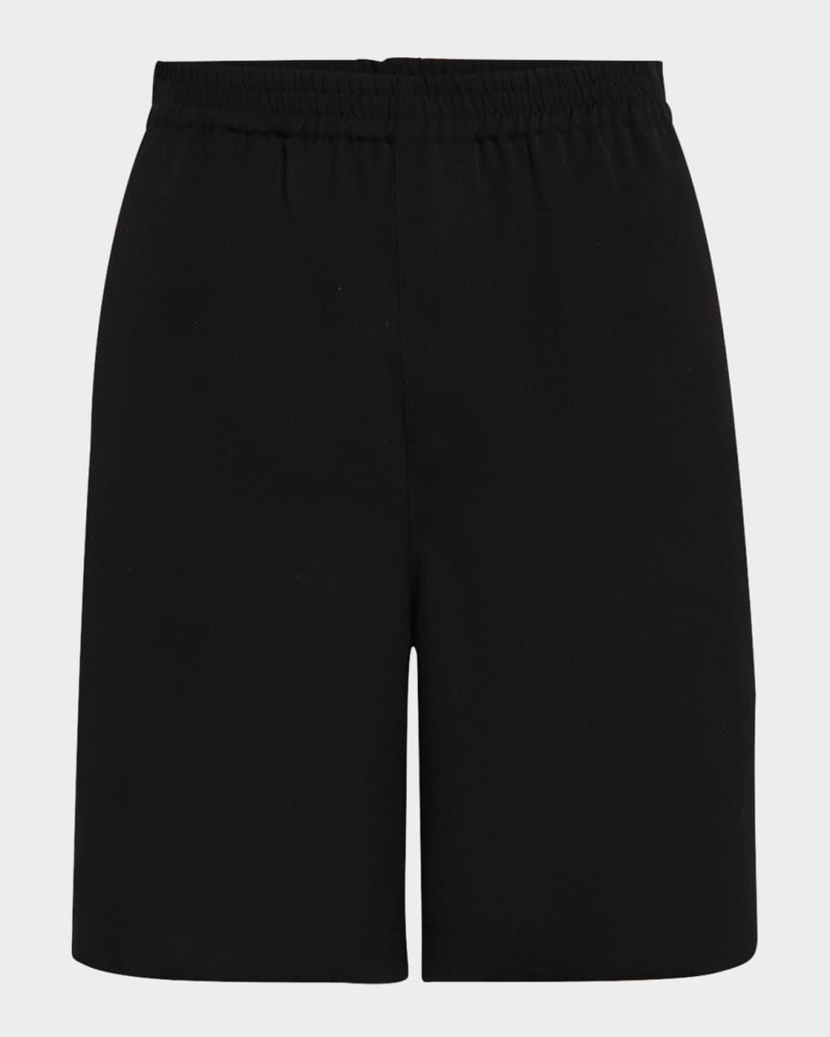 FRAME Men's Wool Relaxed Fit Pull-On Shorts | Neiman Marcus