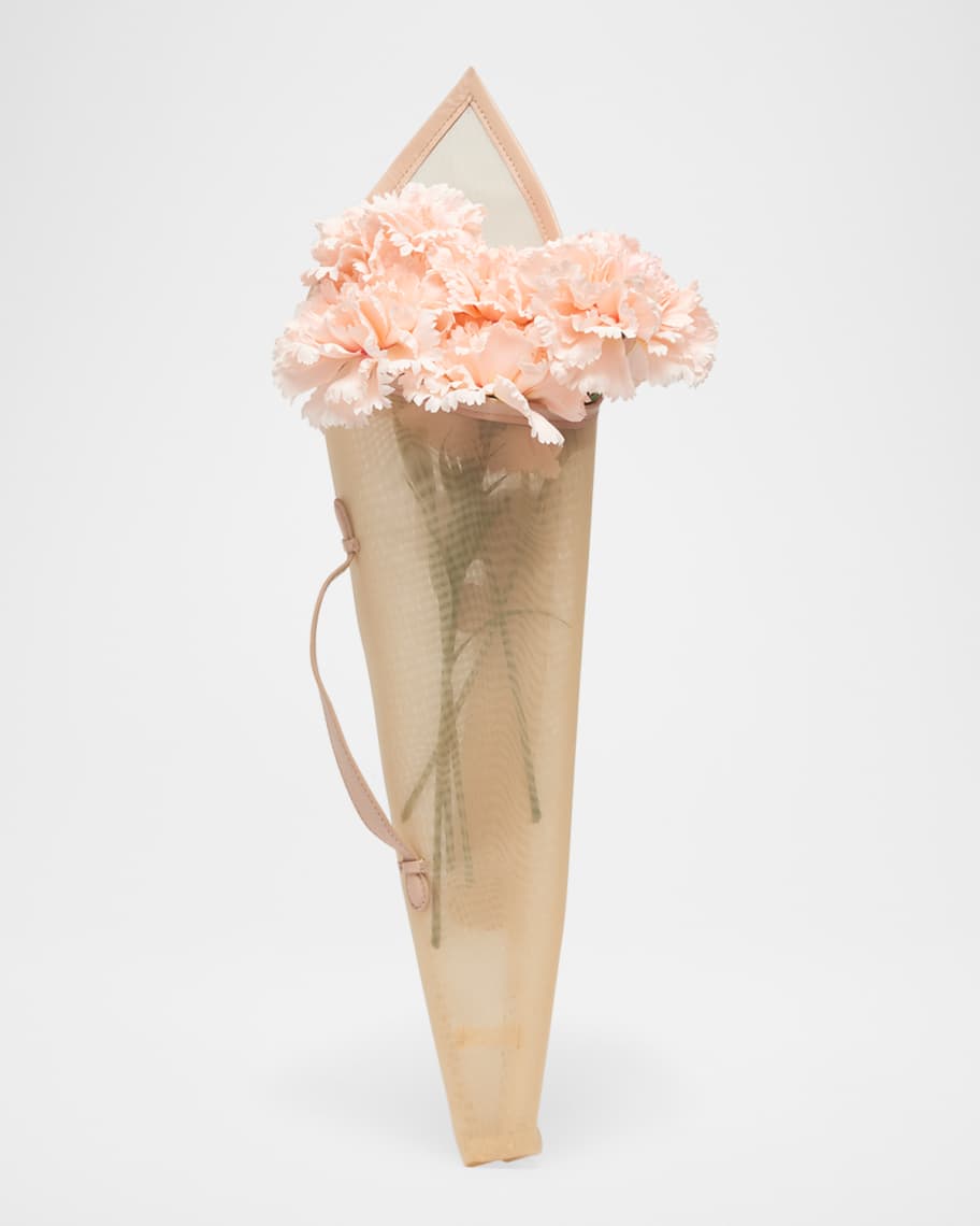 Simone Rocha XL Stuffed Carnation Bouquet Clutch Bag | Neiman Marcus