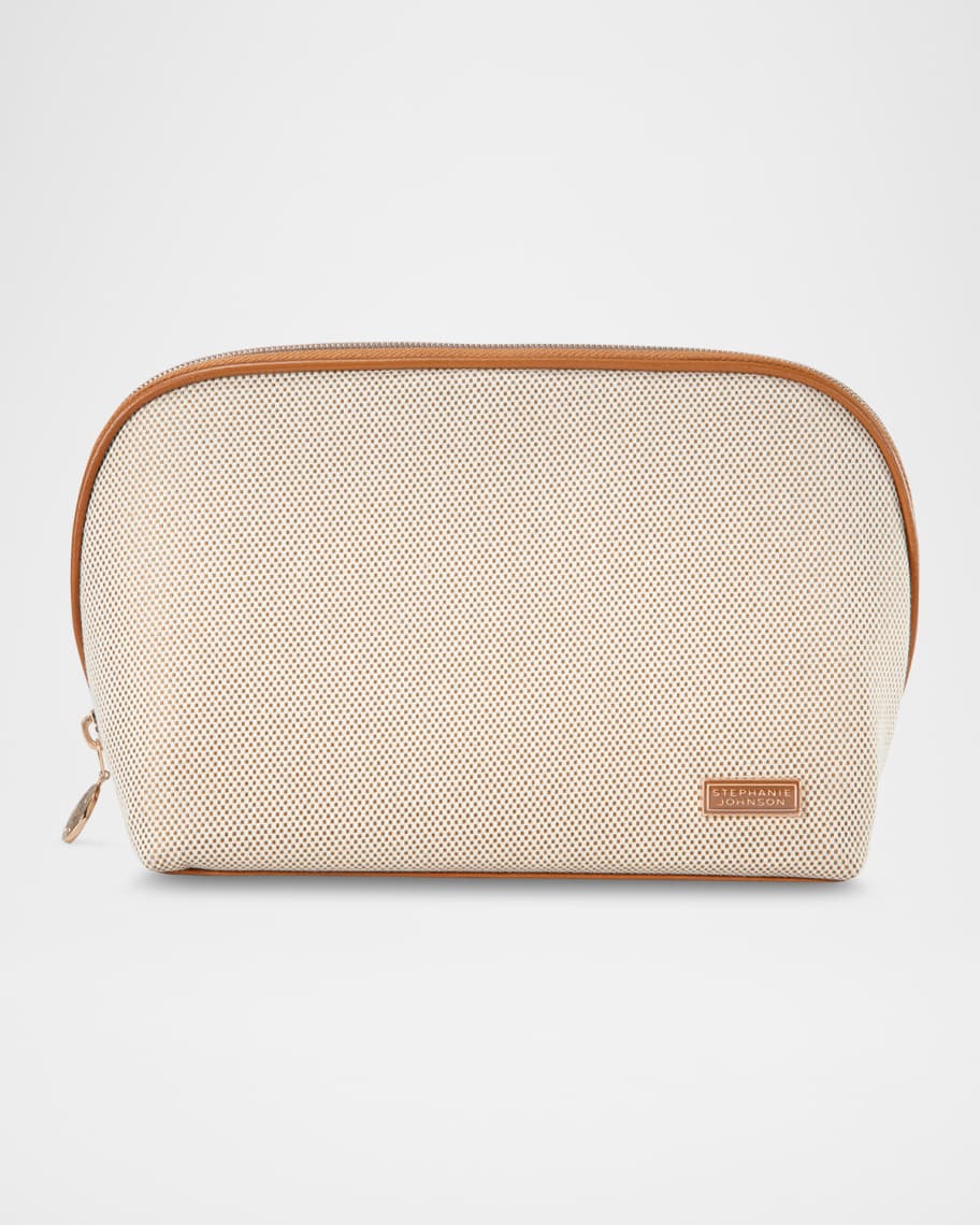 Stephanie Johnson Tropea Ivory Lola Makeup Bag | Neiman Marcus