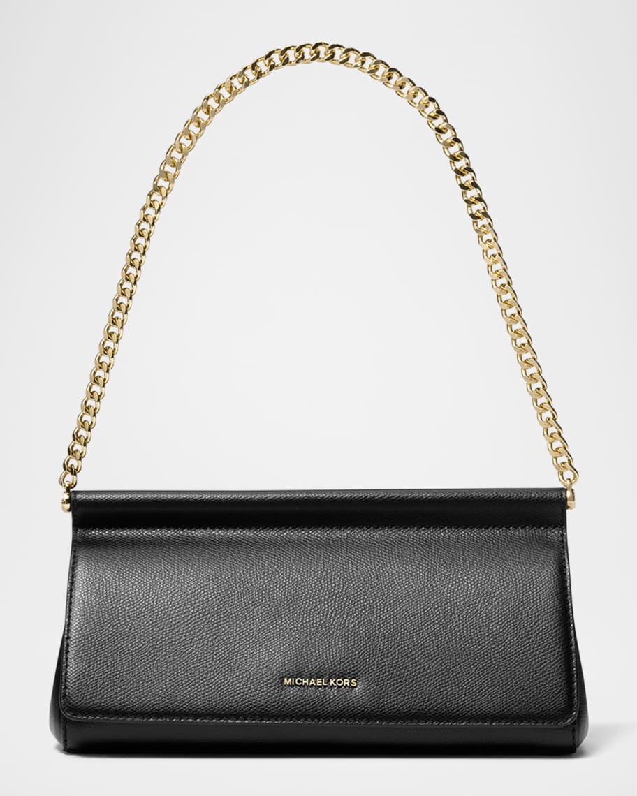 MICHAEL Michael Kors Carmine Medium Leather Clutch Bag | Neiman Marcus