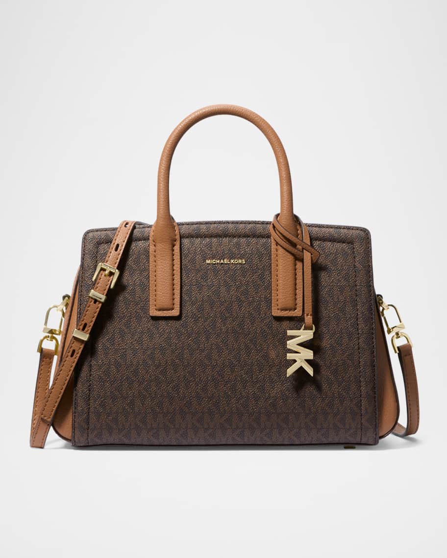 MICHAEL Michael Kors Laila Small Signature Logo Satchel Bag | Neiman Marcus