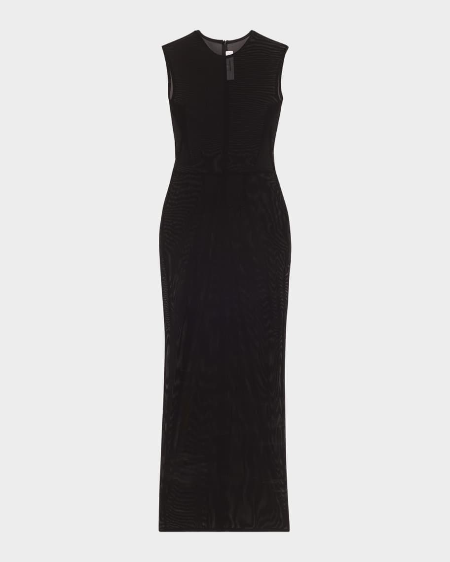 Alex Perry Power Mesh Sleeveless Midi Dress | Neiman Marcus