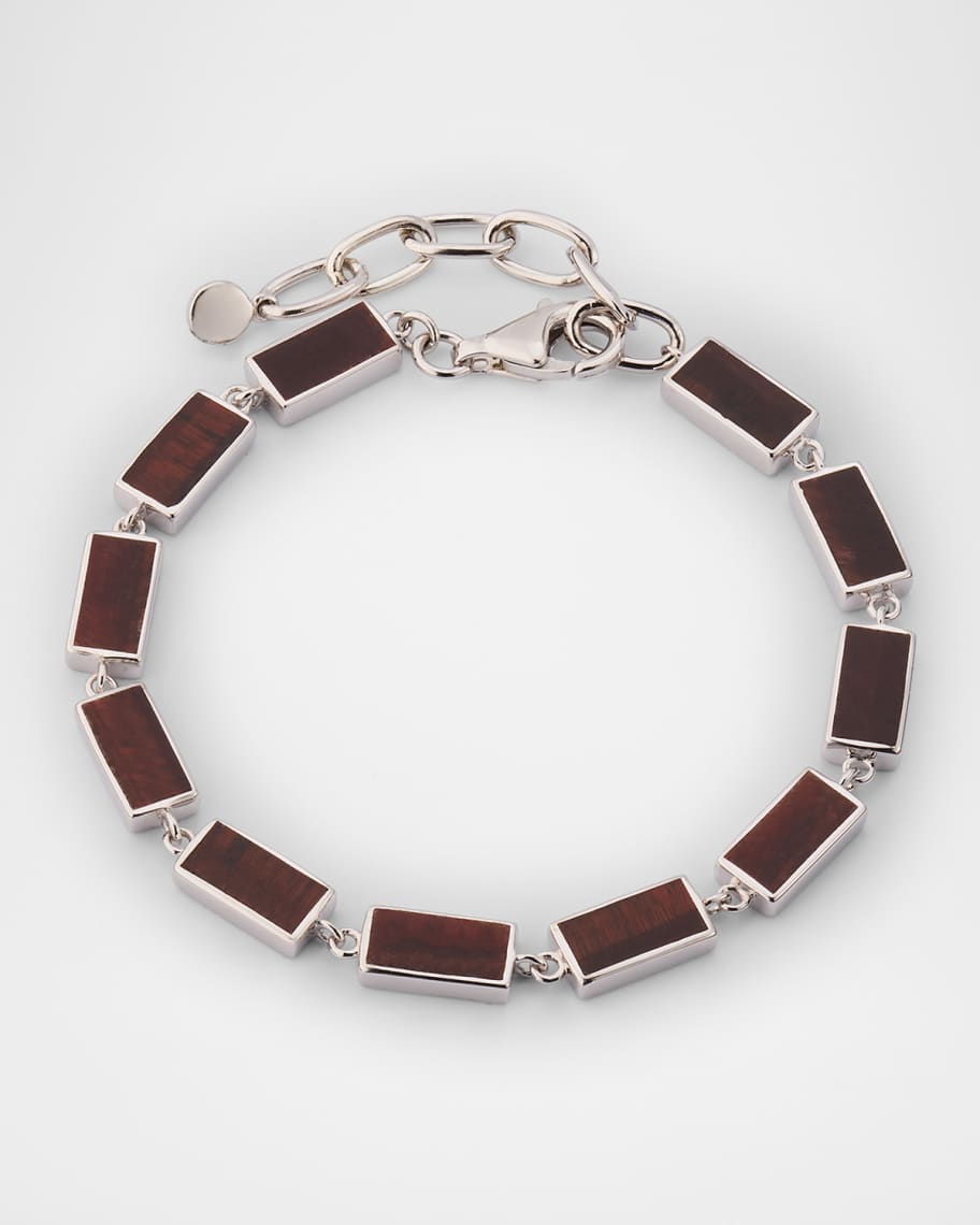Jan Leslie Men's Sterling Silver Red Tigers Eye Bracelet | Neiman Marcus