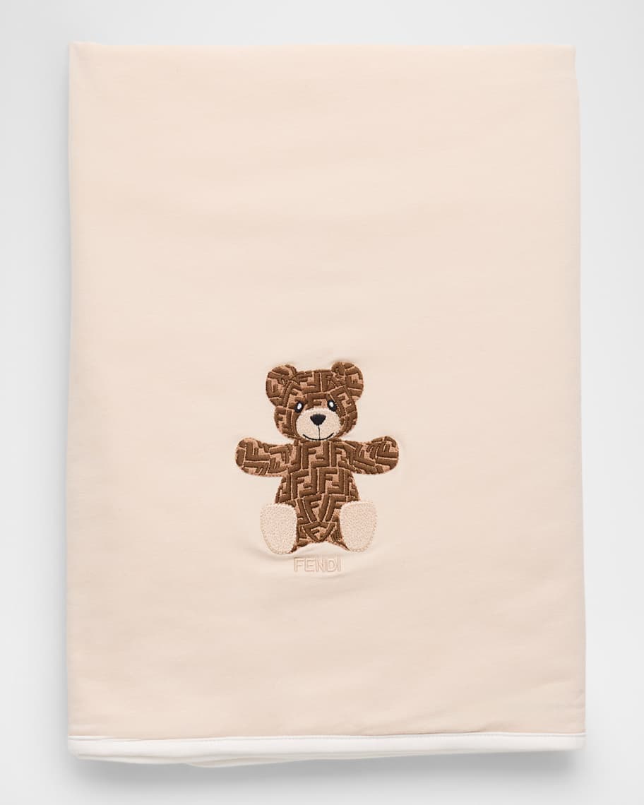 Fendi Embroidered FF Monogram Baby Blanket | Neiman Marcus