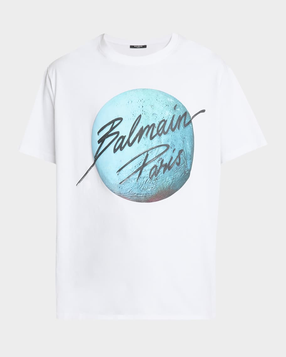 Balmain Men's Paris Planet T-Shirt | Neiman Marcus