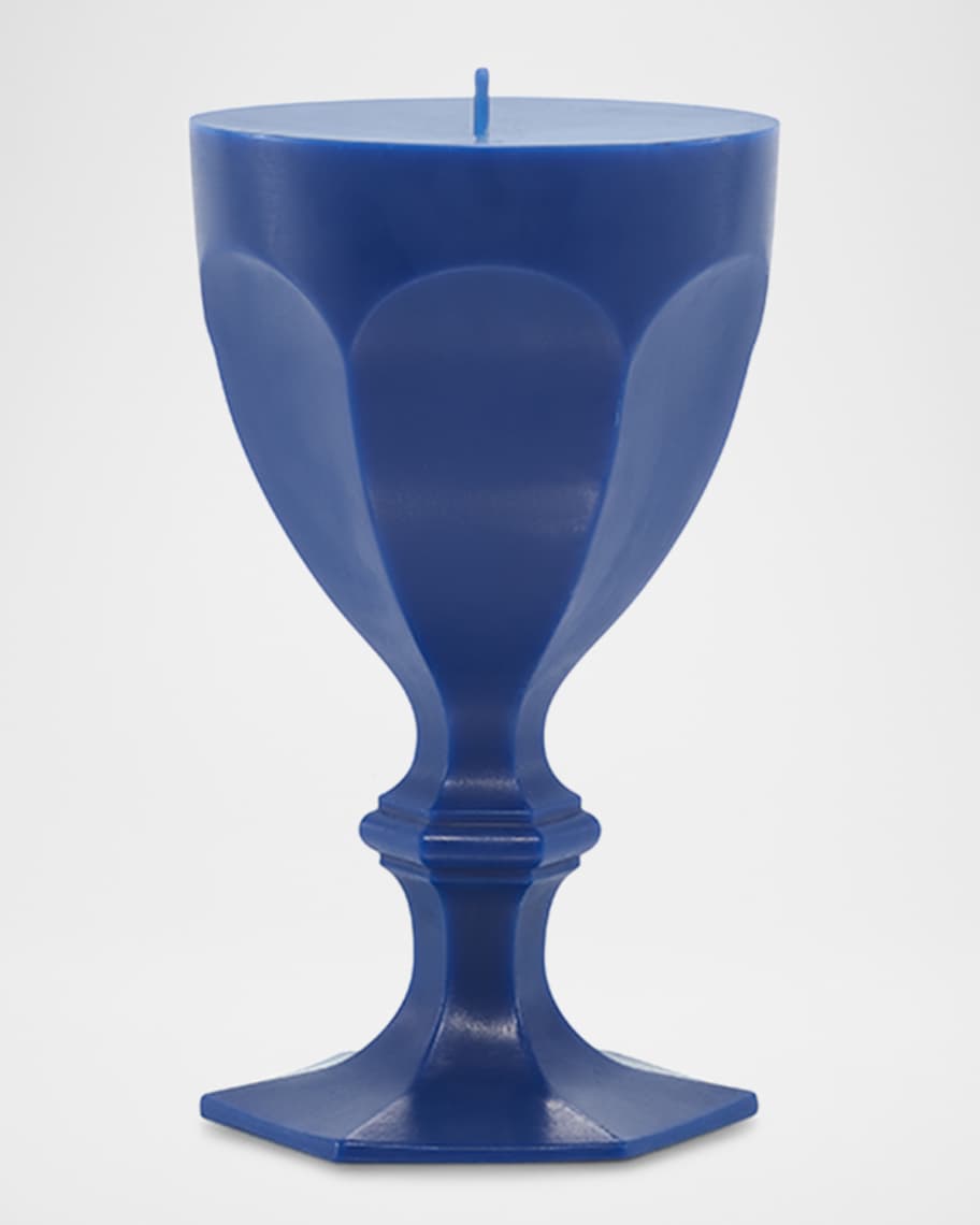 Baccarat Harcourt Goblet Candle, Blue | Neiman Marcus