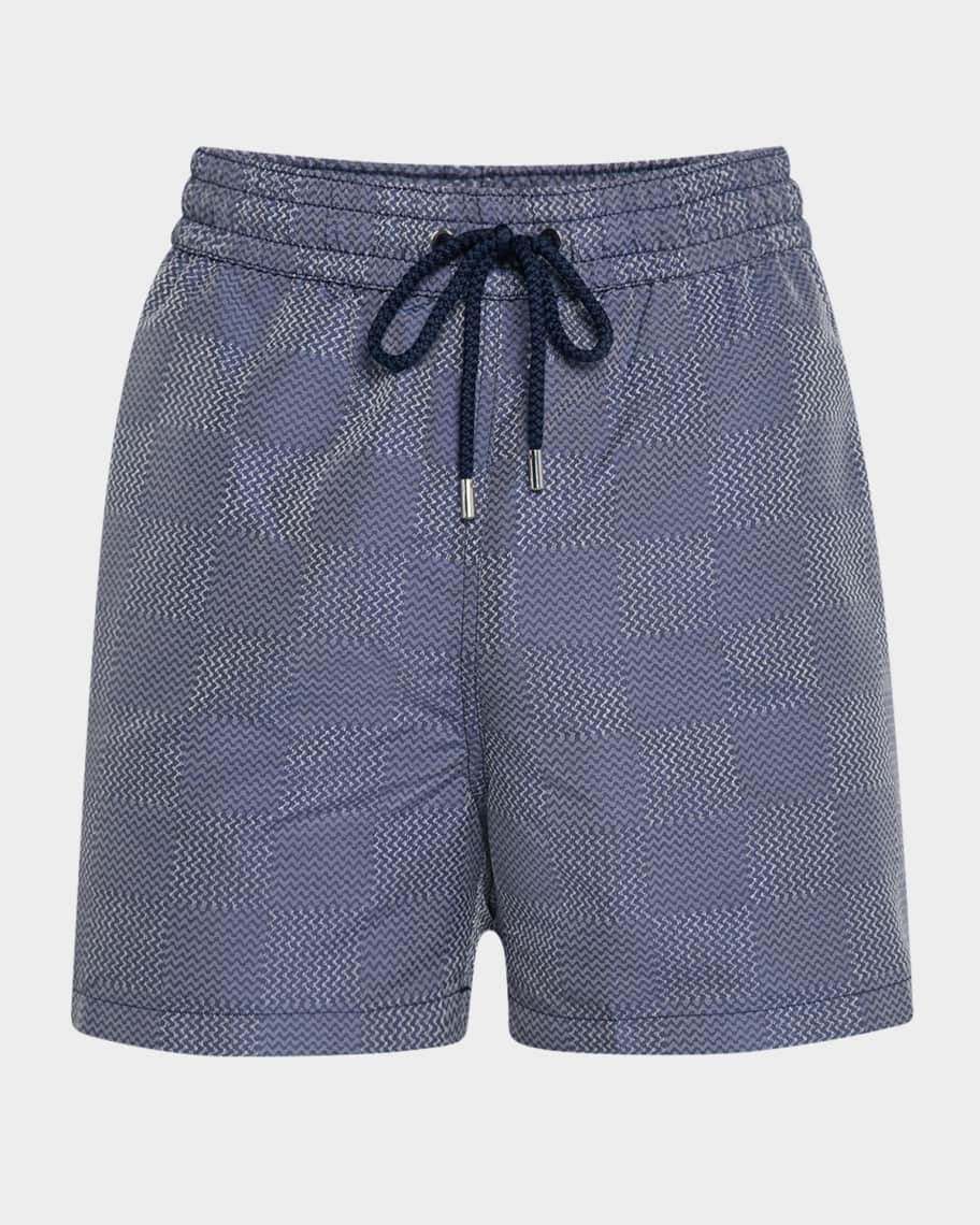 Frescobol Carioca Men's Rio Copa Check Swim Trunks | Neiman Marcus