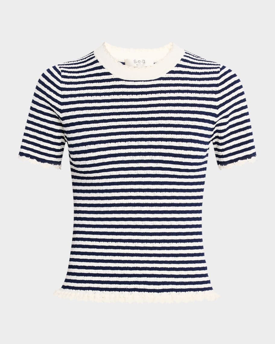 Sea Addy Stripe Knit Tee | Neiman Marcus