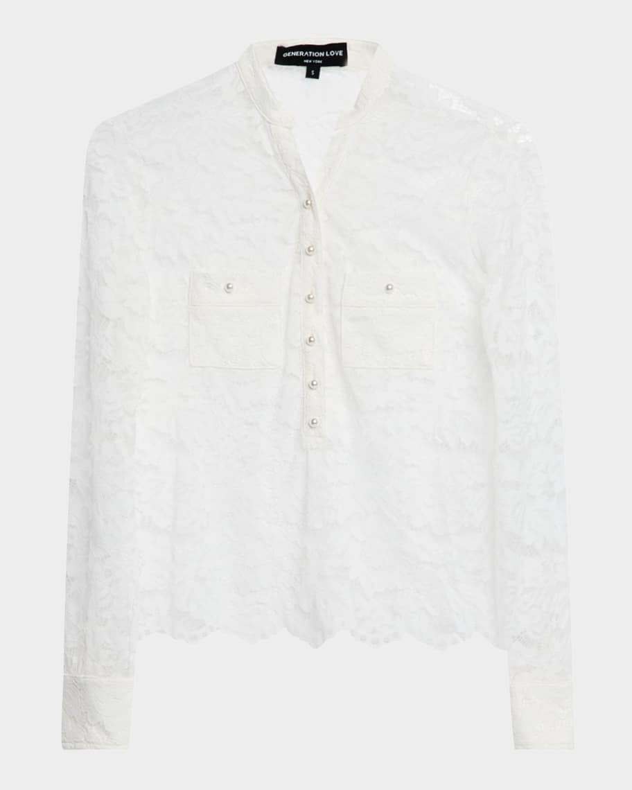 Generation Love Pax Long-Sleeve Lace Top | Neiman Marcus