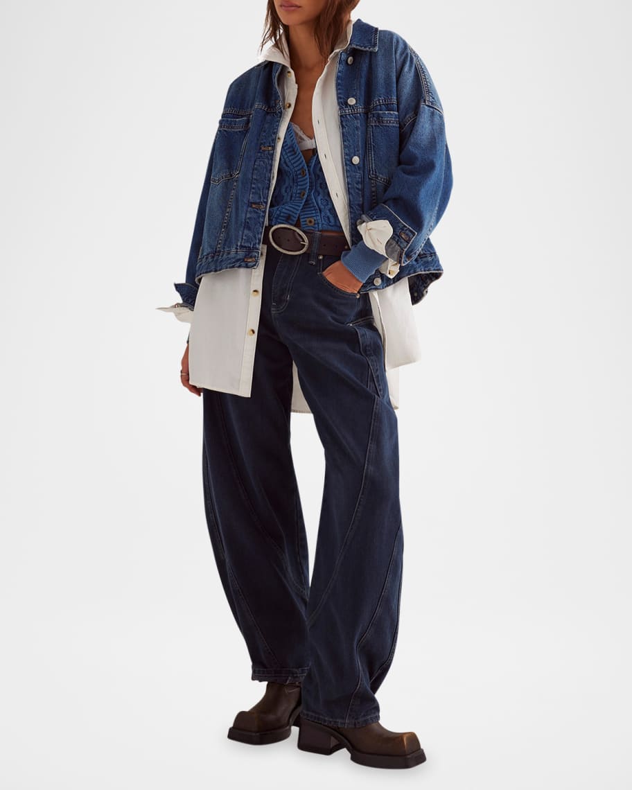 Free People Opal Swing Denim Jacket | Neiman Marcus