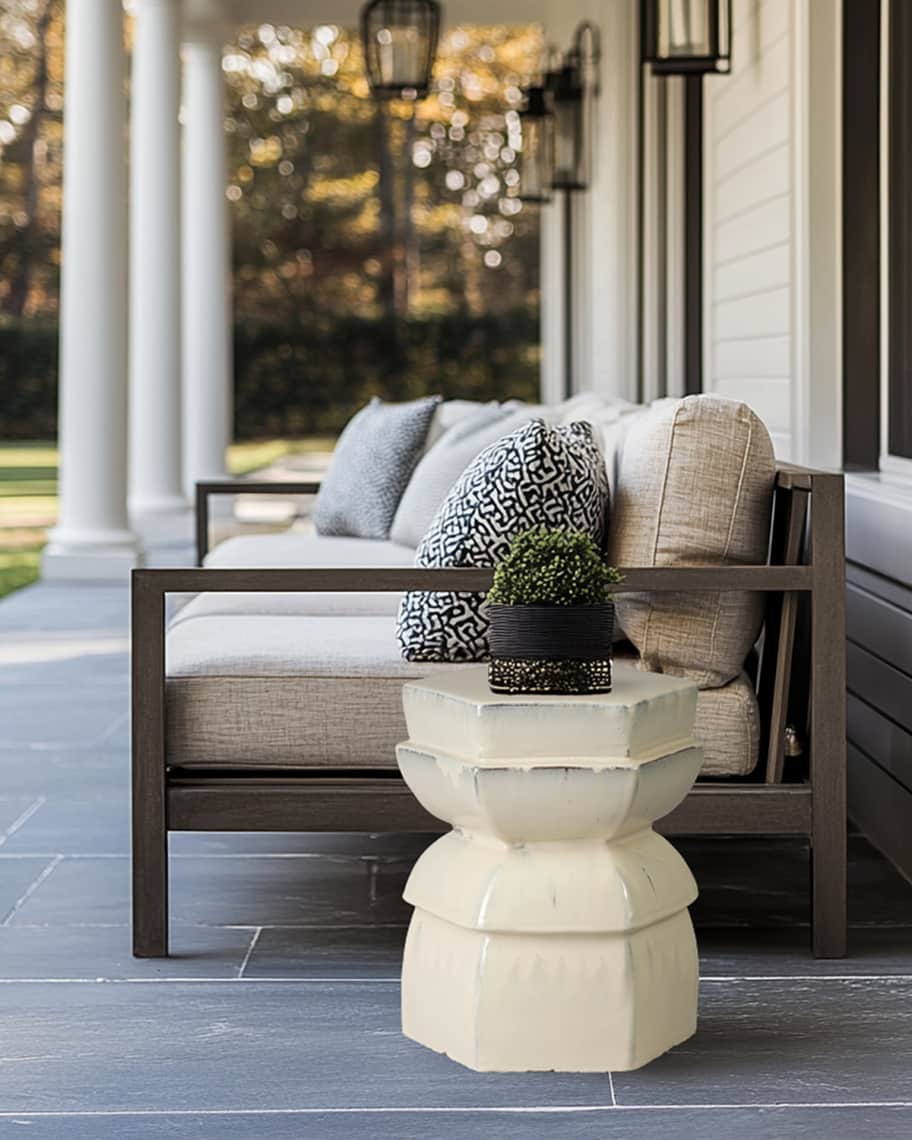 Emissary Trading Hex Layered Garden Seat | Neiman Marcus