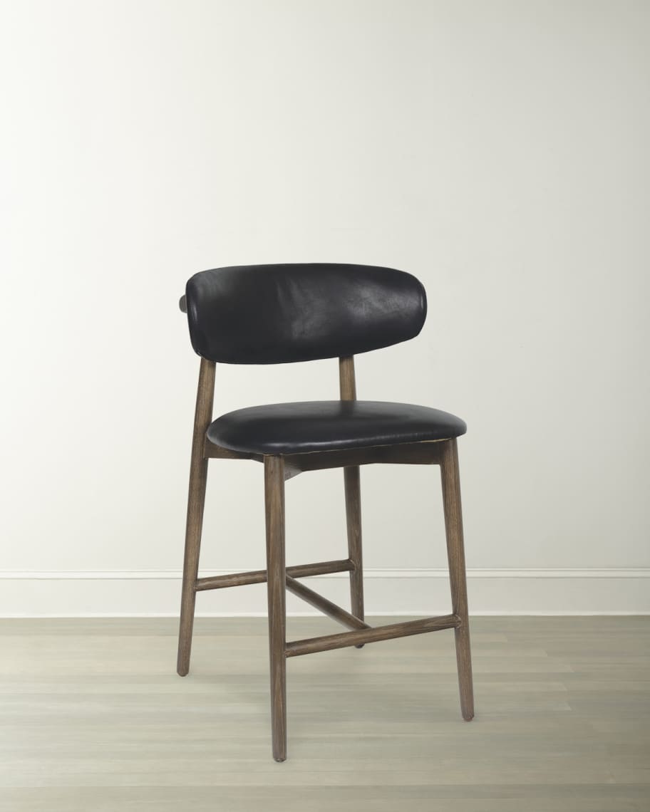Regina Andrew Ethan Leather 26" Counter Stool | Neiman Marcus
