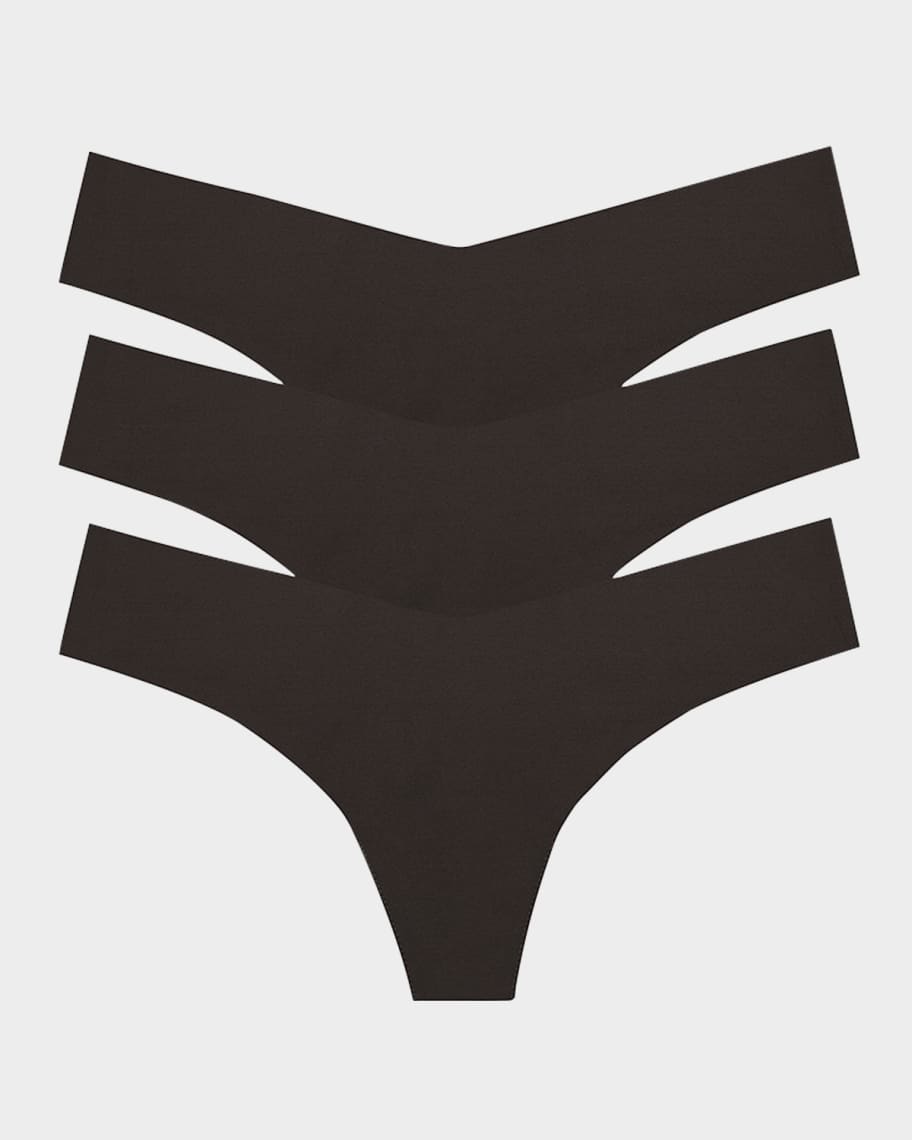 Commando Classic Low-Rise Microfiber Thongs, Pack of 3 | Neiman Marcus
