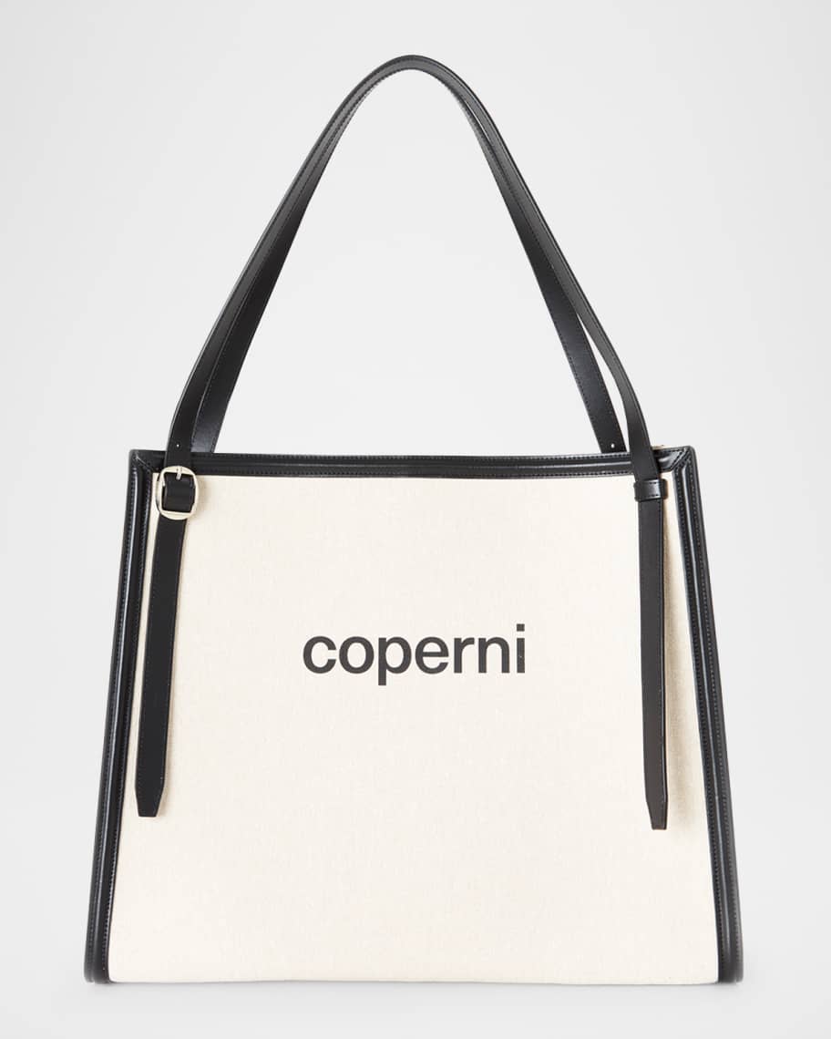 Coperni Logo Belt Canvas Tote Bag | Neiman Marcus