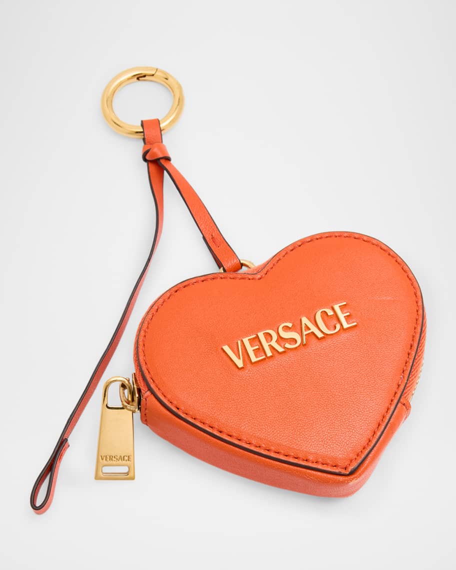 Versace Heart Coin Leather Charm | Neiman Marcus