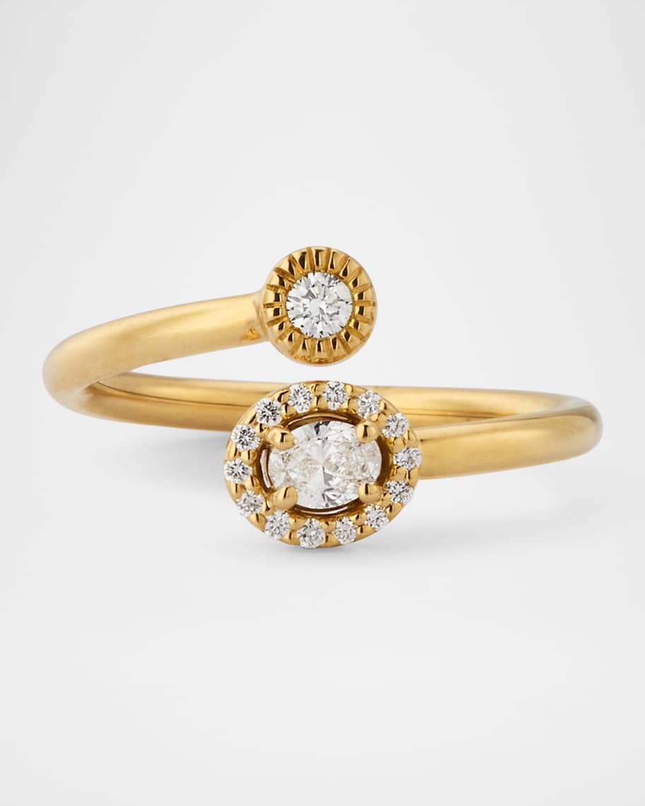 Krisonia 18K Yellow Gold Positano Ring with Diamonds, Size 4.75 | Neiman Marcus