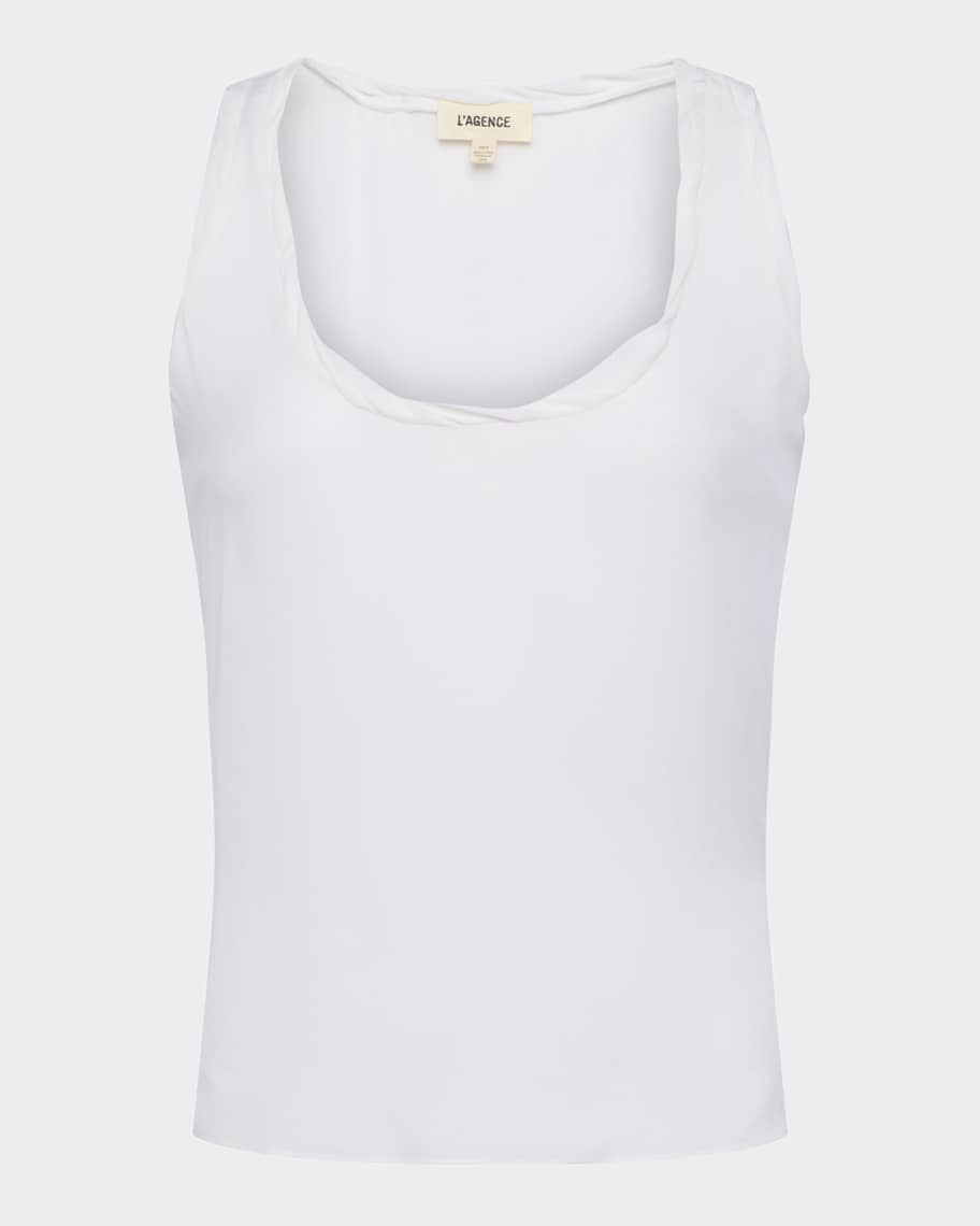 L'Agence Trixi Twisted Band Tank Top | Neiman Marcus