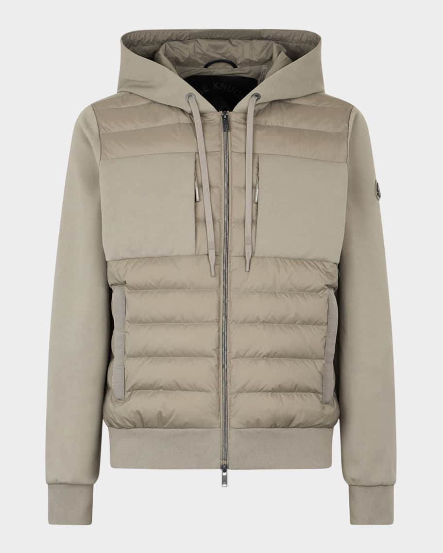 Moose Knuckles Men's Air Down Garnier Hybrid Hoodie | Neiman Marcus