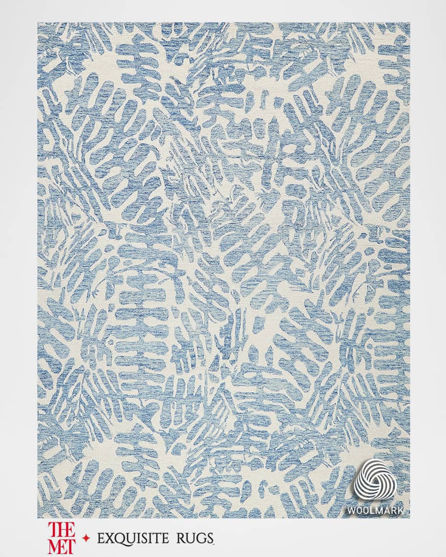 Exquisite Rugs x THE MET Botanica Hand-Tufted Light Blue/Ivory Rug, 10 ...