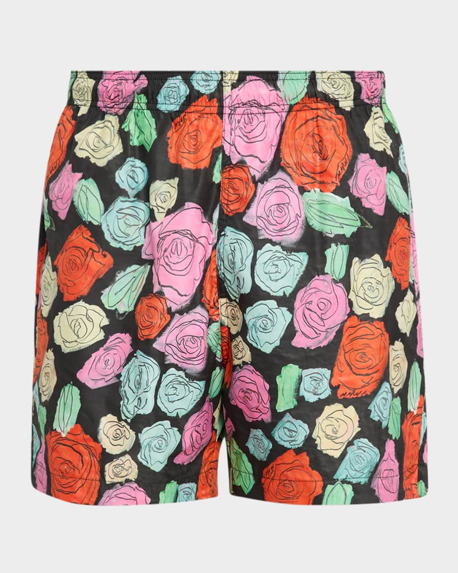 Marni Men's Roses Swim Trunks | Neiman Marcus