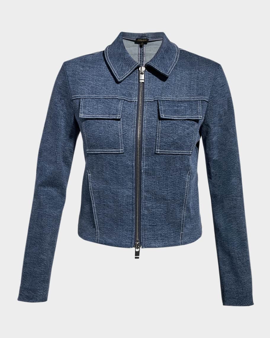 AS by DF Gianna Denim Zip Jacket | Neiman Marcus