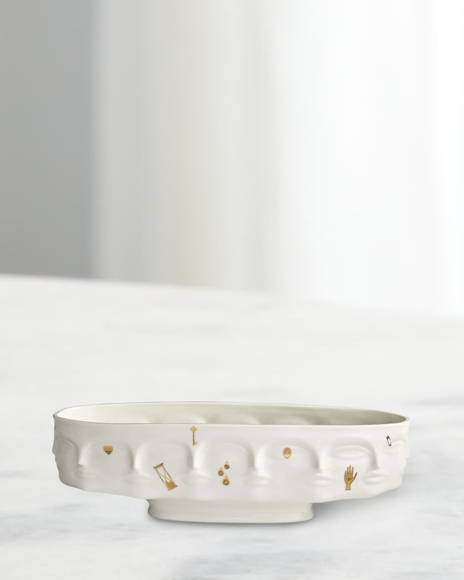 Jonathan Adler Gilded Dora Maar Long Bowl | Neiman Marcus