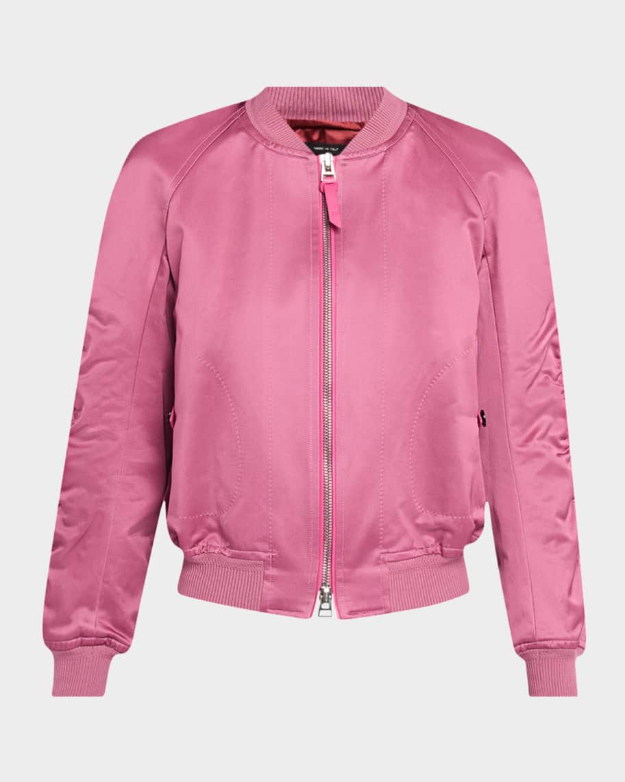 TOM FORD Rayon Satin Bomber Jacket | Neiman Marcus