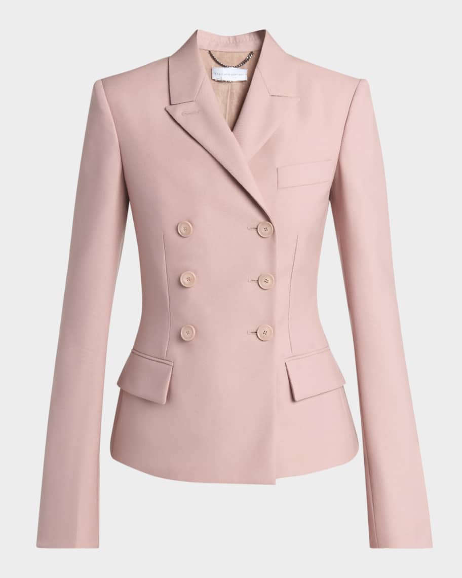 Stella McCartney Canvas Tailoring Double-Breasted Fitted Jacket ...