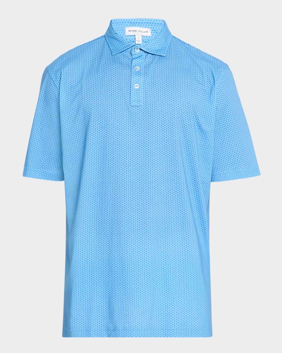 Peter Millar Men's Crown Comfort Turtle-Print Polo Shirt | Neiman Marcus