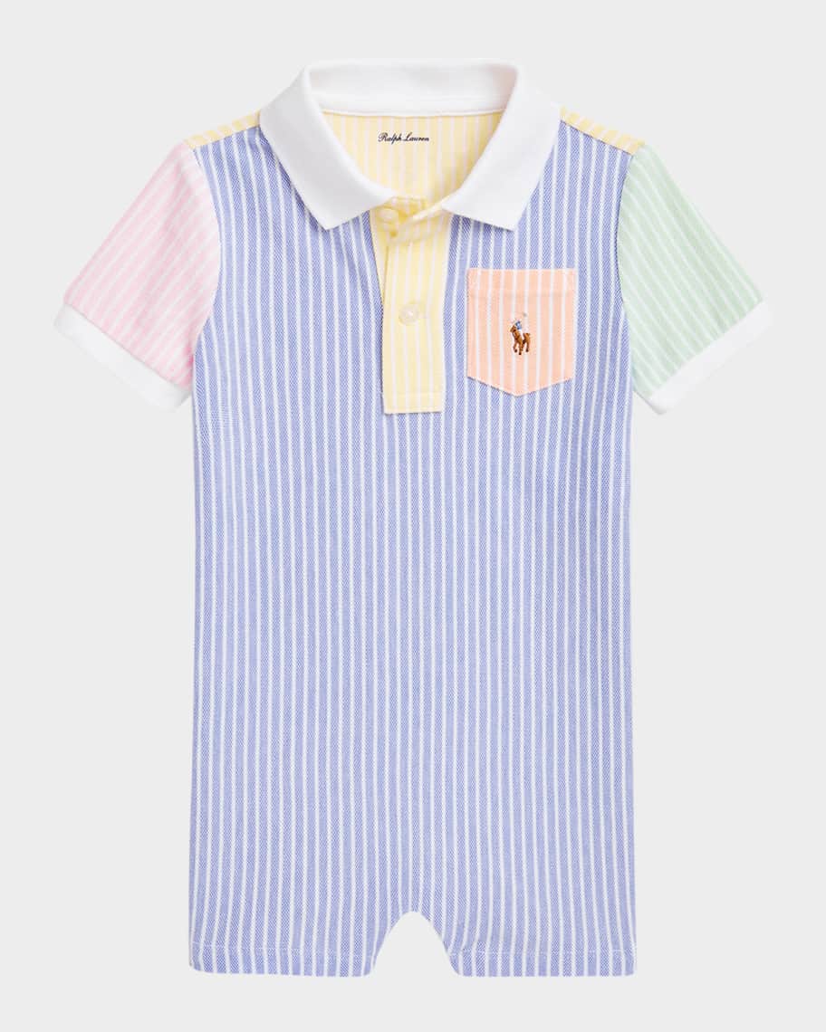 Ralph Lauren Childrenswear Boy's Stripe Colorblock Oxford Shortall ...