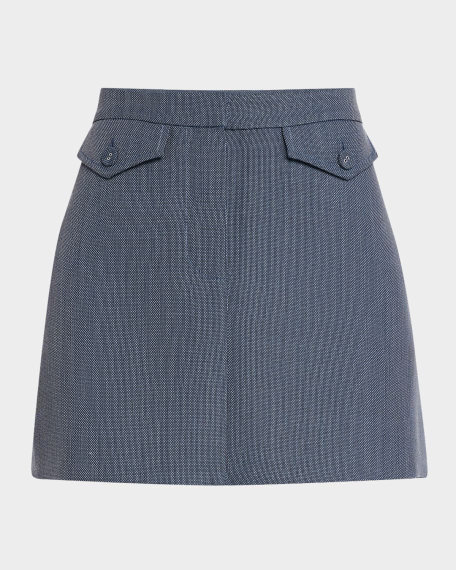Proenza Schouler White Label Jamison Wool Melange Mini Skirt | Neiman ...