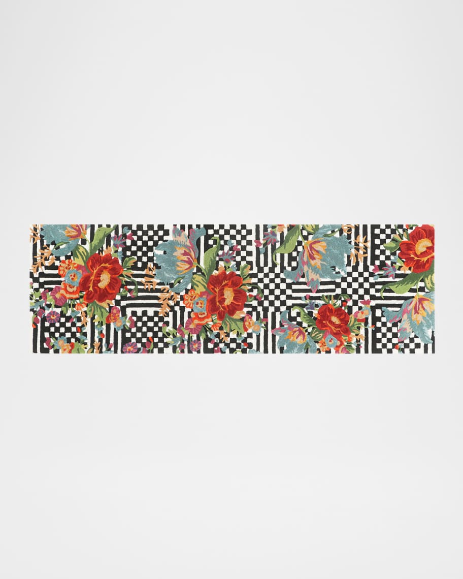 MacKenzie-Childs Courtly Flower Market Rug, 2'6" x 8' | Neiman Marcus