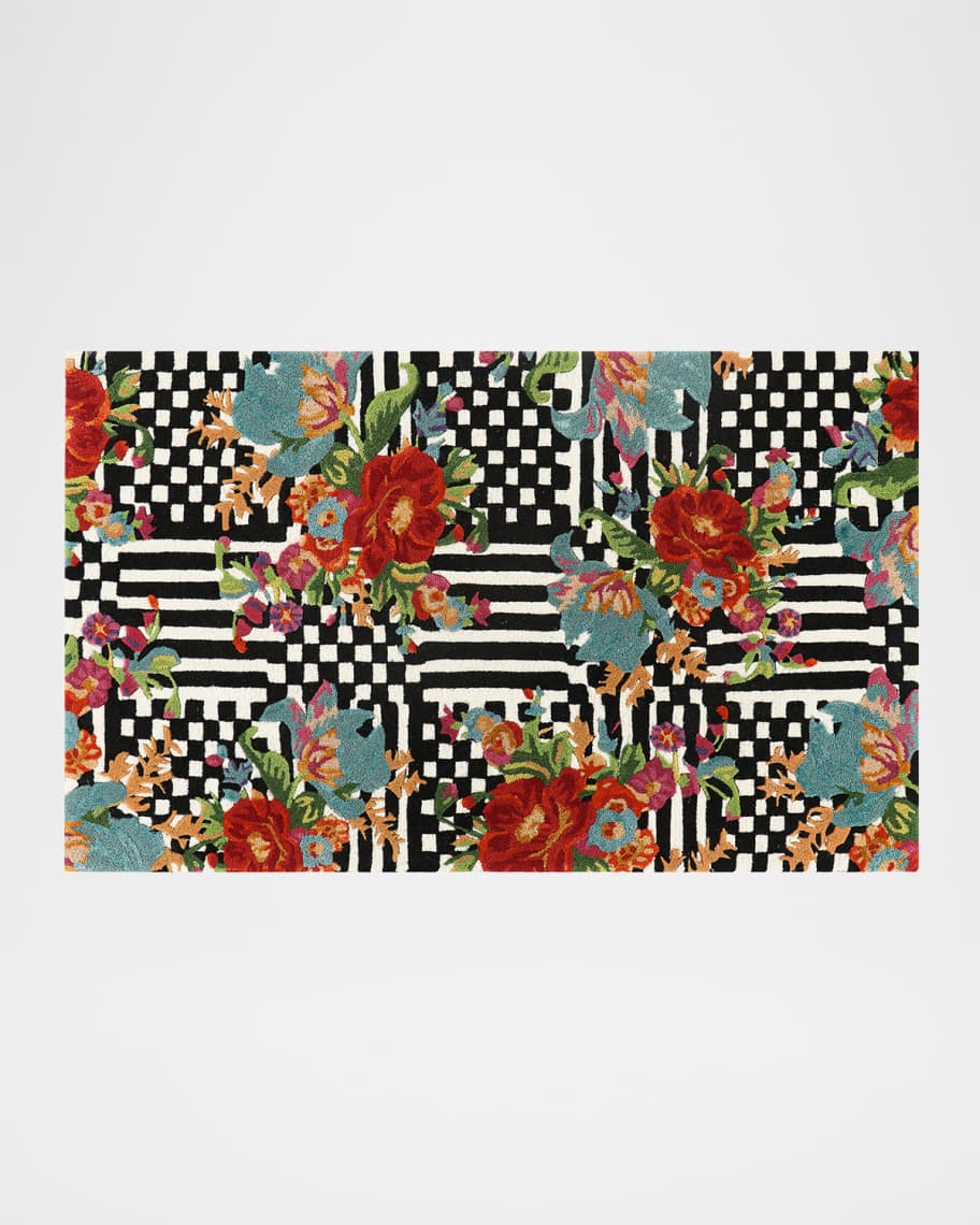 MacKenzie-Childs Courtly Flower Market Rug, 3' x 5' | Neiman Marcus