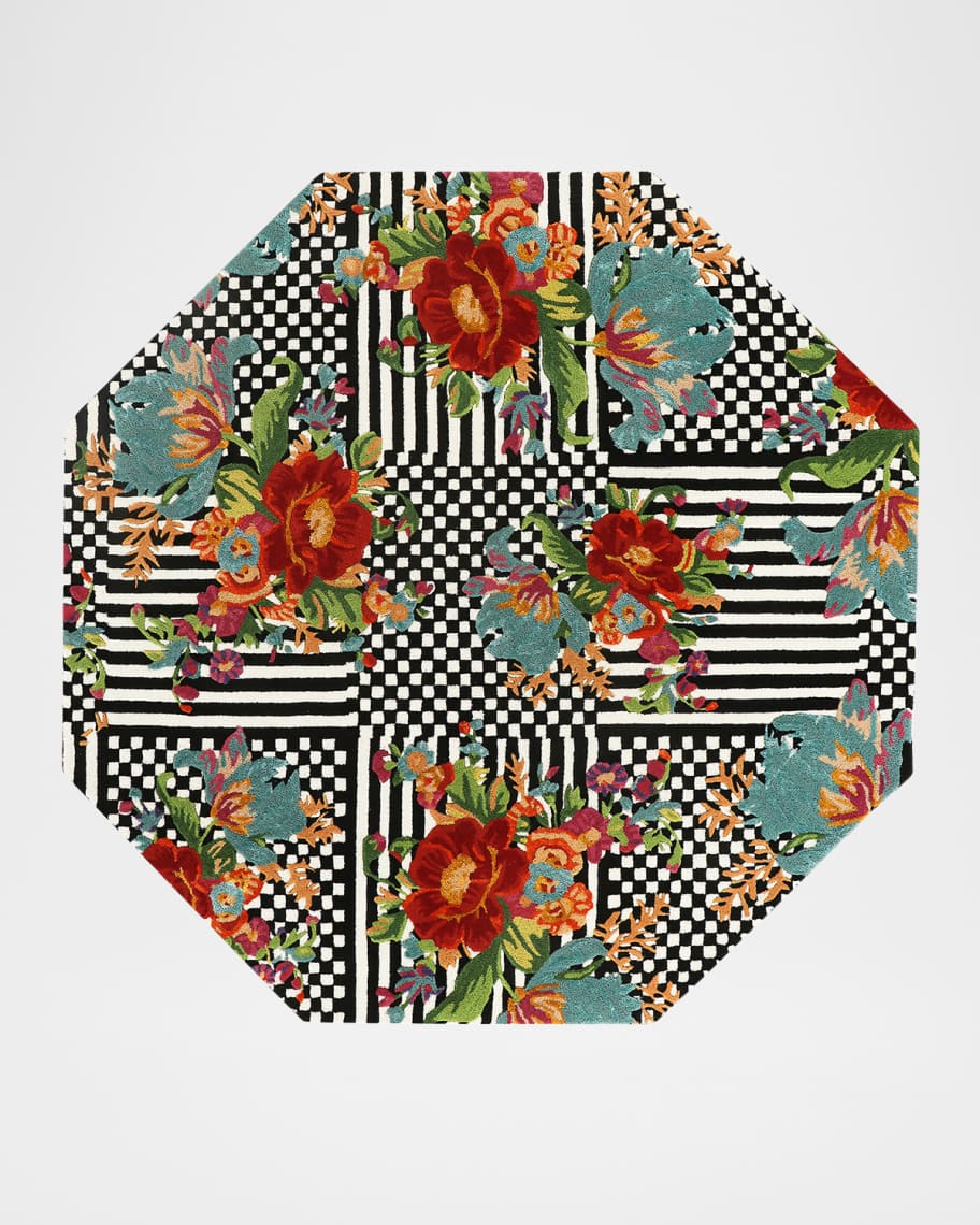 MacKenzie-Childs Courtly Flower Market Rug, 6' Octagon | Neiman Marcus