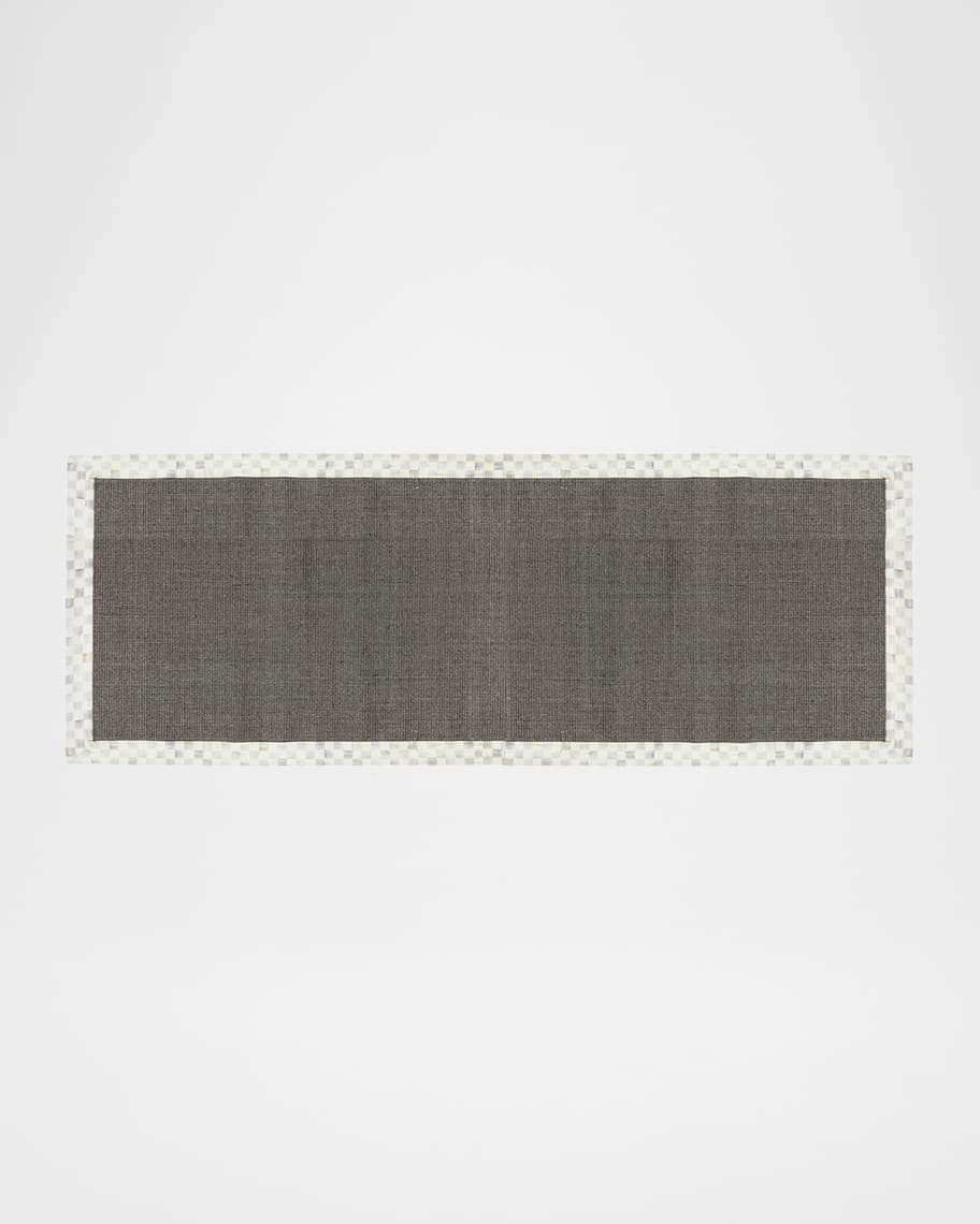 MacKenzie-Childs Sterling Check Sisal Rug, 2'6" x 9' | Neiman Marcus
