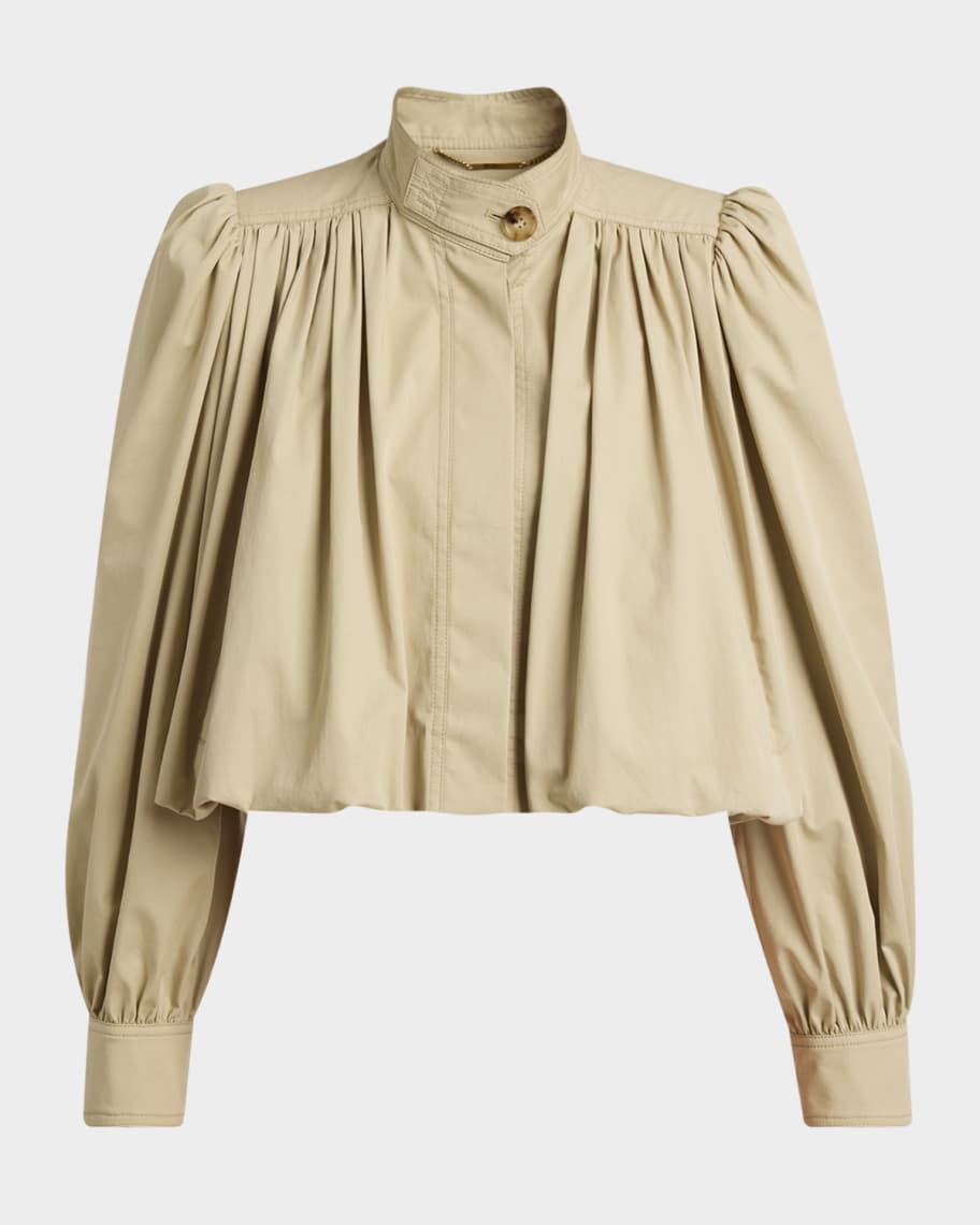 Chloe Crop Balloon Jacket | Neiman Marcus