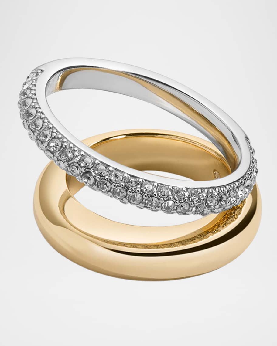DEMARSON Vida Two-Tone Pavé Ring, Size 7 | Neiman Marcus