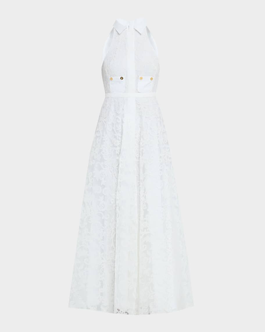 Giambattista Valli Sleeveless Lace Maxi Shirtdress | Neiman Marcus