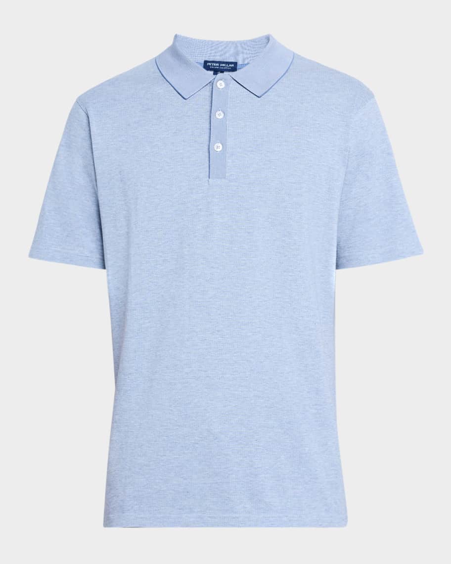 Peter Millar Men's Barnes Birdseye Knit Polo Shirt | Neiman Marcus