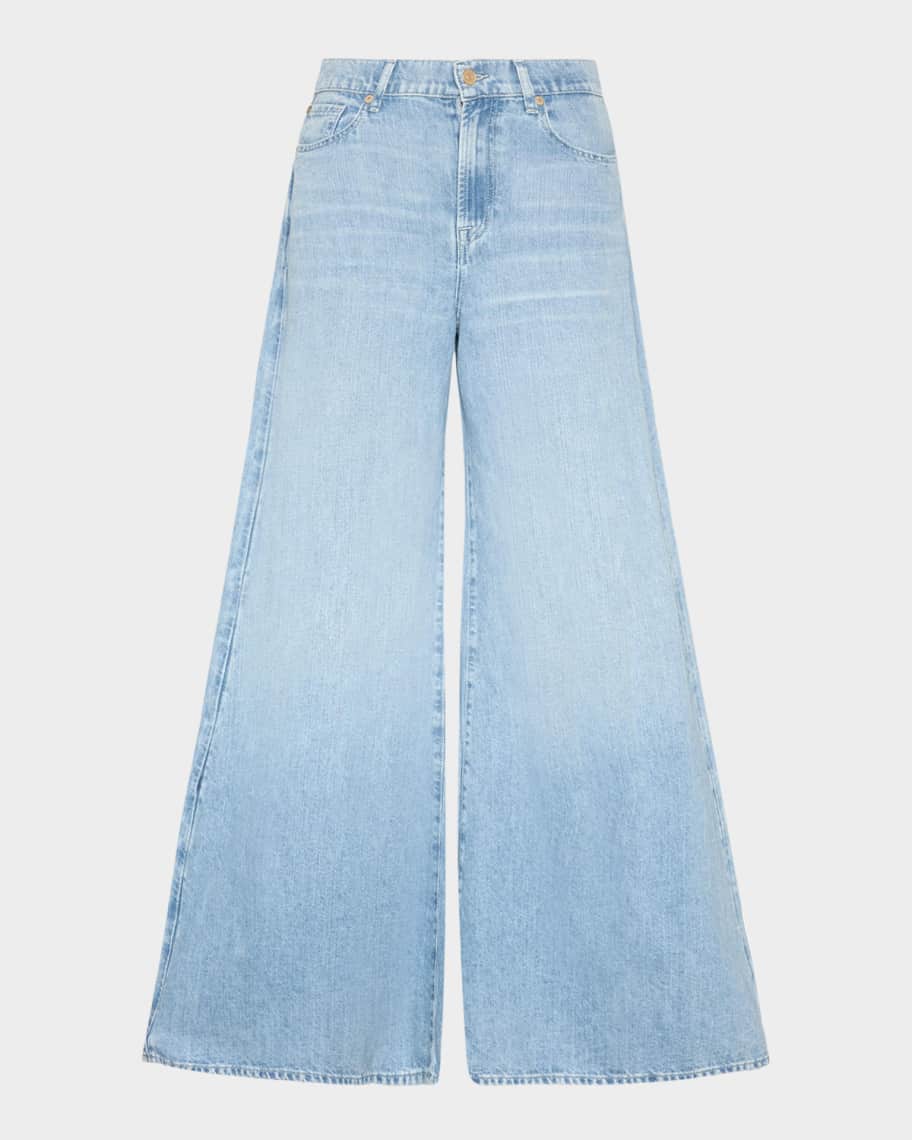 7 for all mankind Willow Wide-Leg Split Pants | Neiman Marcus