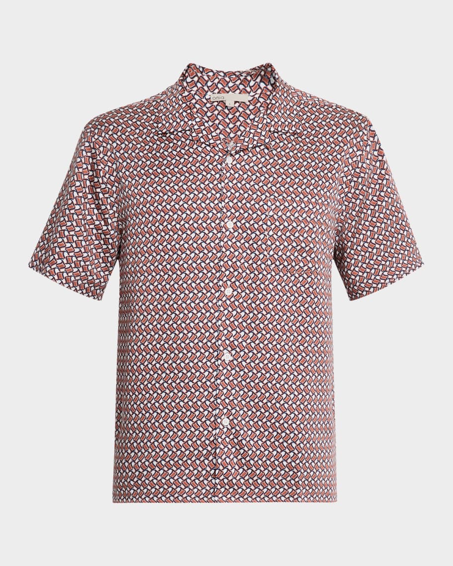 Onia Men's Geometric Pocket Camp Shirt | Neiman Marcus