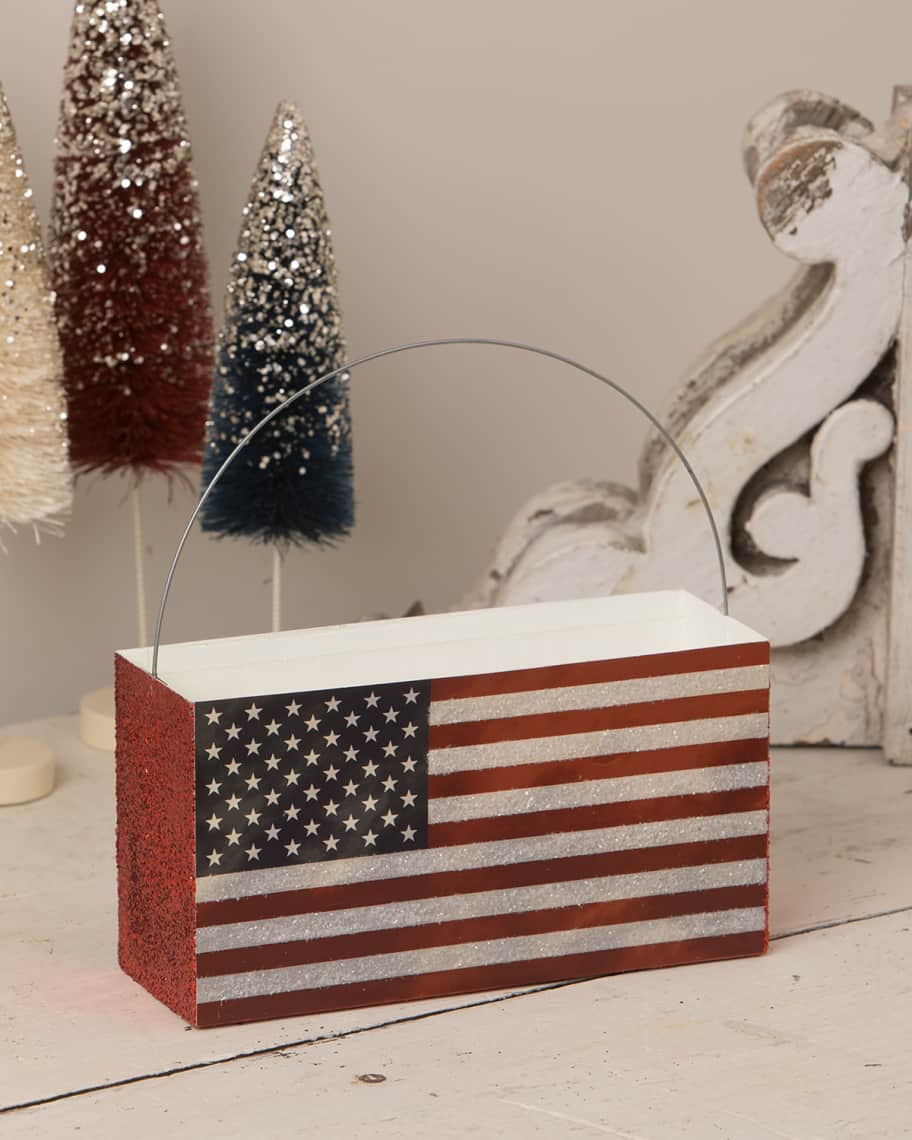 Bethany Lowe Americana Flag Bucket | Neiman Marcus