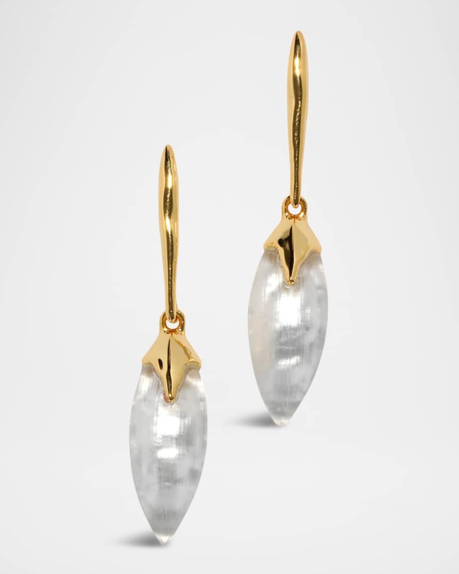 Alexis Bittar Luminous Lucite Shield Drop Earrings | Neiman Marcus