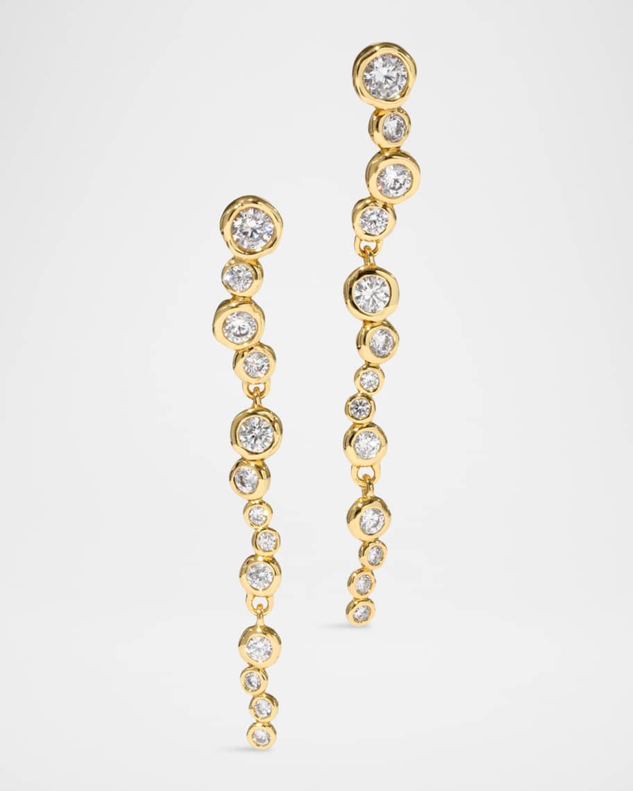 Alexis Bittar Asterales Gold CZ Cascading Earrings | Neiman Marcus