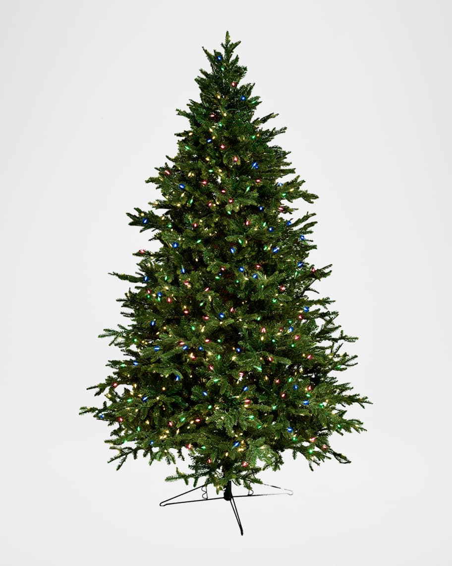 Barcana 7.5' Alaskan Fir Deluxe Pre-Lit Christmas Tree with 8 Light ...