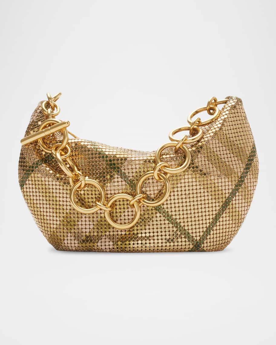 Burberry Chainmail Check Pouch Shoulder Bag | Neiman Marcus