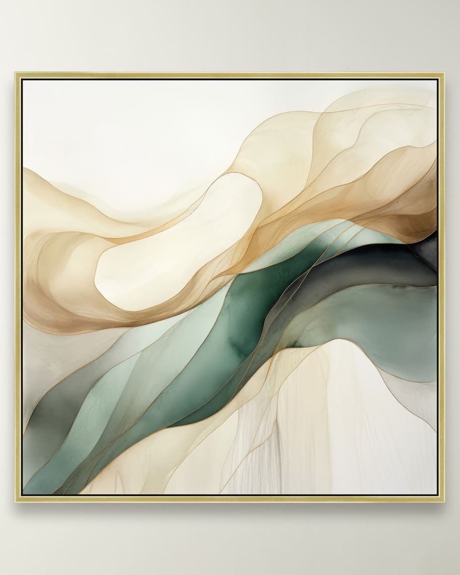 Prestige Arts "Guilded Greens 1" Framed Giclee | Neiman Marcus